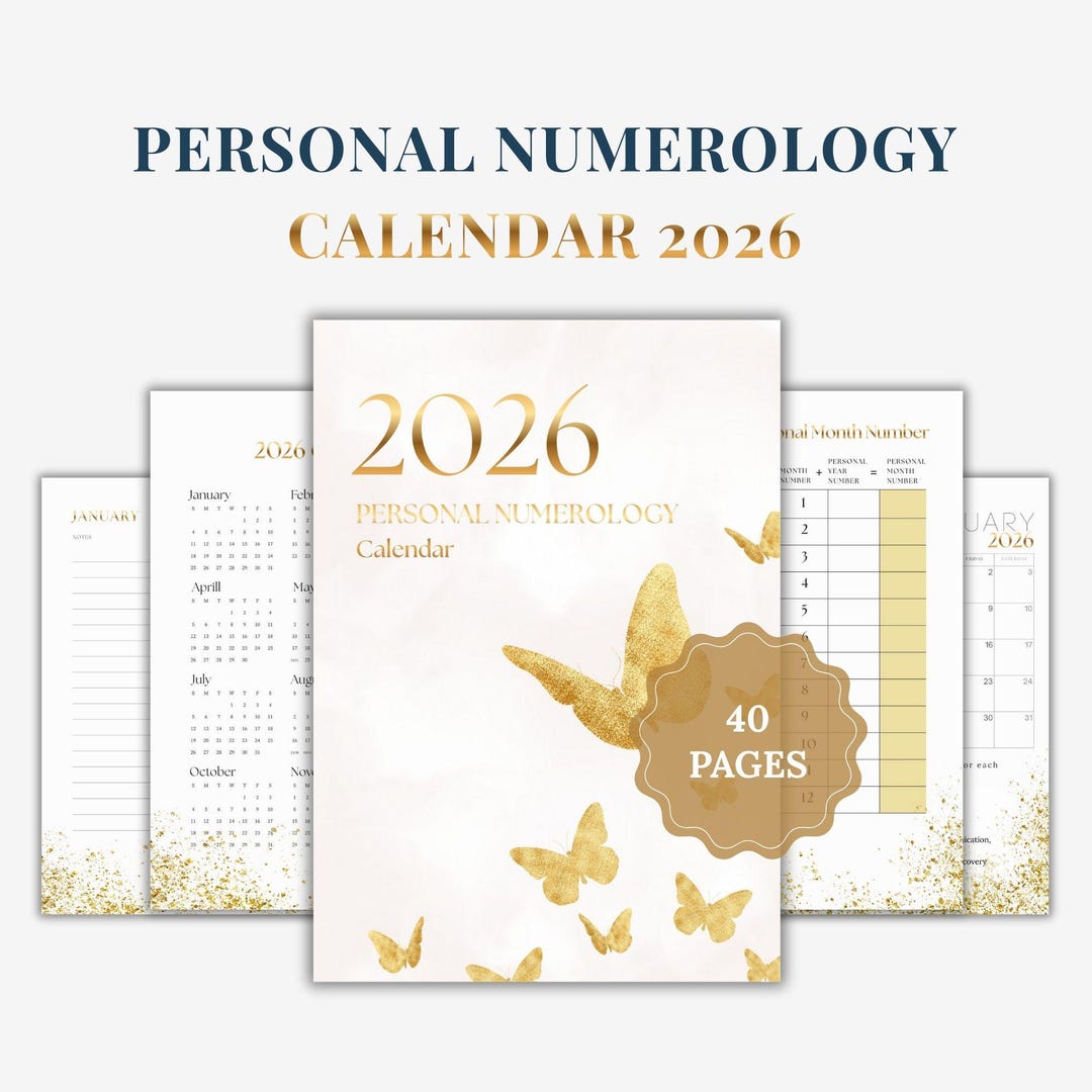 2026 Personal Numerology Calendar | Year, Month & Day Workbook ...