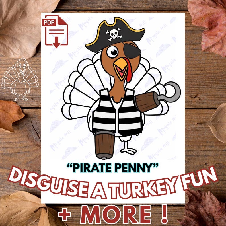 Disguise a Turkey Template | PIRATE PENNY | Thanksgiving Printable ...