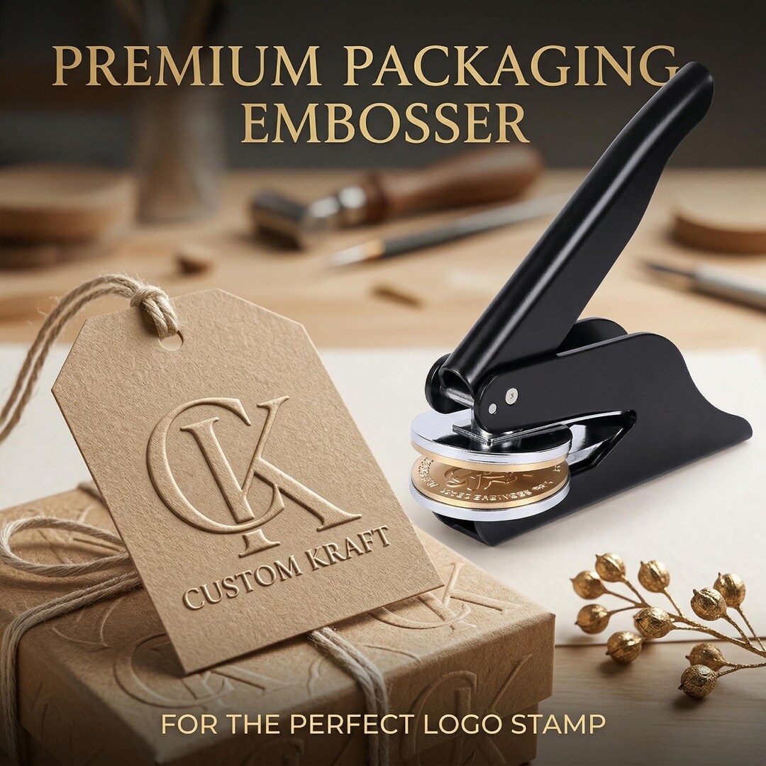 Custom Logo Book Embosser, Gold Seal Press Stamp, Personalized Library ...