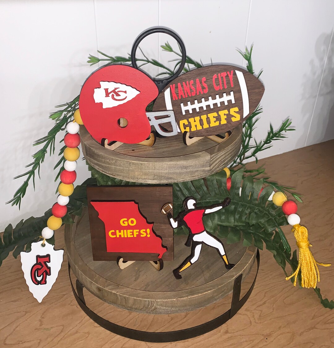 Kansas City Chiefs Football Tiered Tray Decor Bead Garland - Etsy