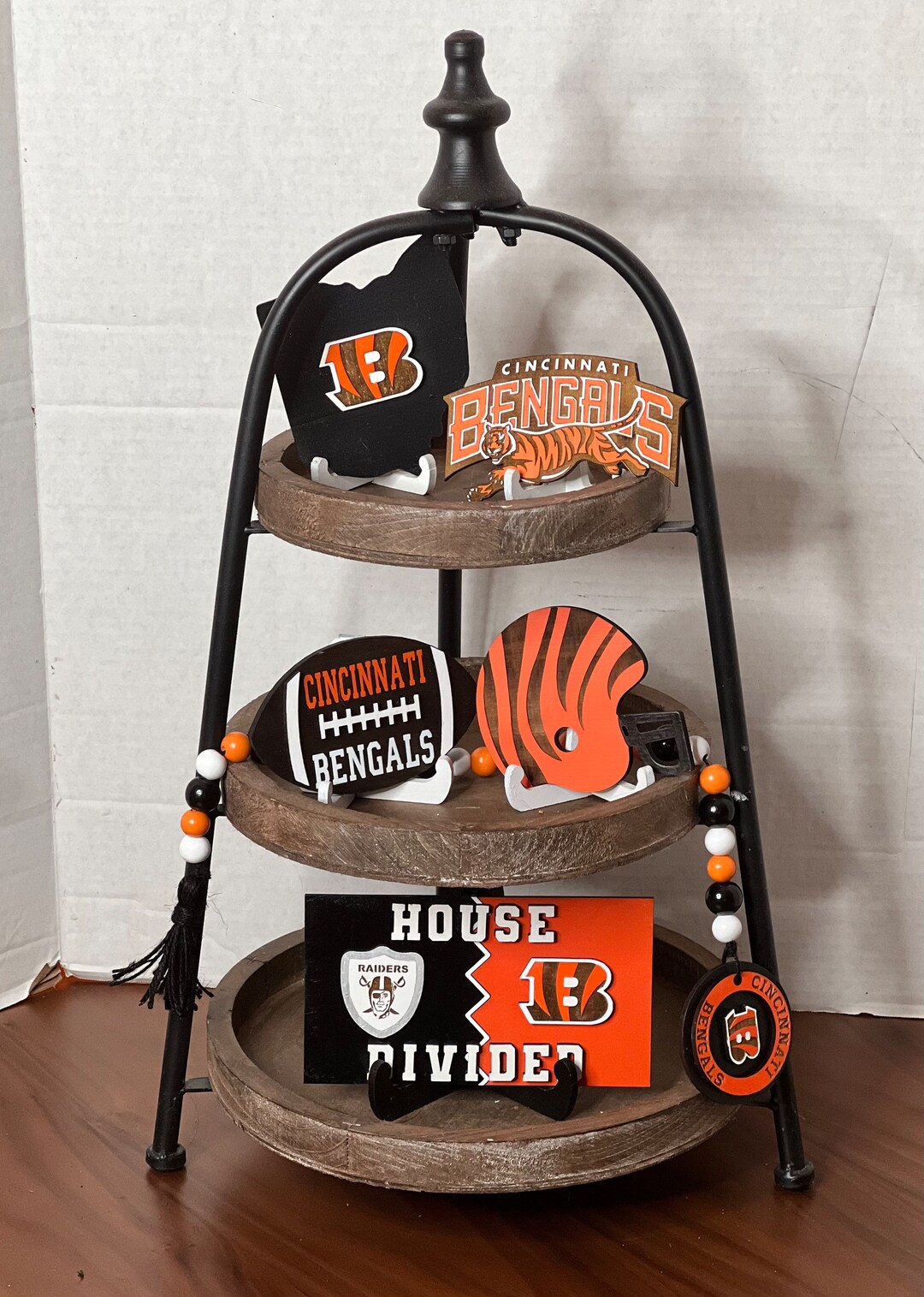 Cincinnati Bengals Football Tiered Tray Decor Signs House Divided - Etsy