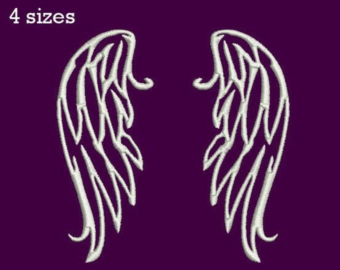 Angel Wings Machine Embroidery Design, Angel Wing Machine Embroidery ...