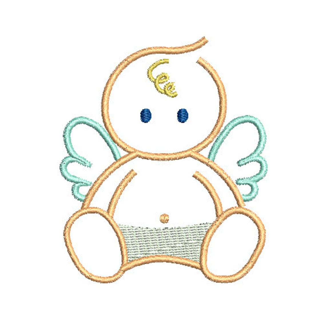 Baby Angel Machine Embroidery Design Angel Machine Embroidery - Etsy