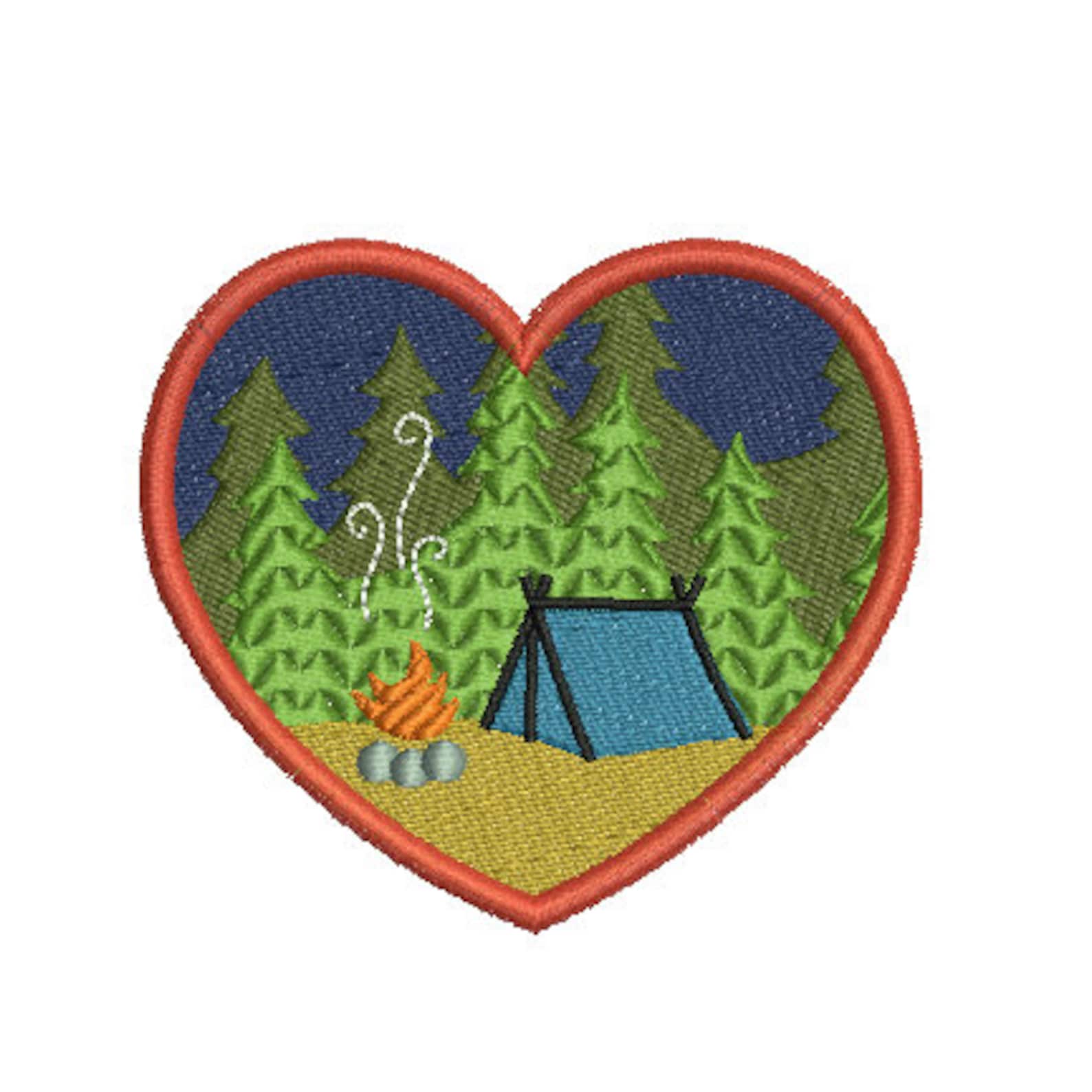 Love Camping Machine Embroidery Design, Love Camping Embroidery Design ...