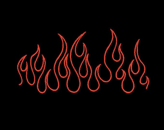 Flames Machine Embroidery Design, Fire Machine Embroidery Design ...
