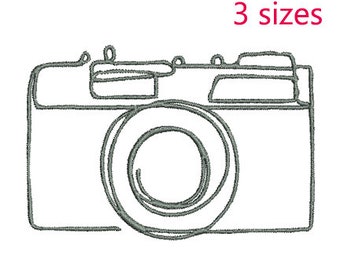 Camera Machine Embroidery Design in 2 Sizes, Camera Embroidery Design ...