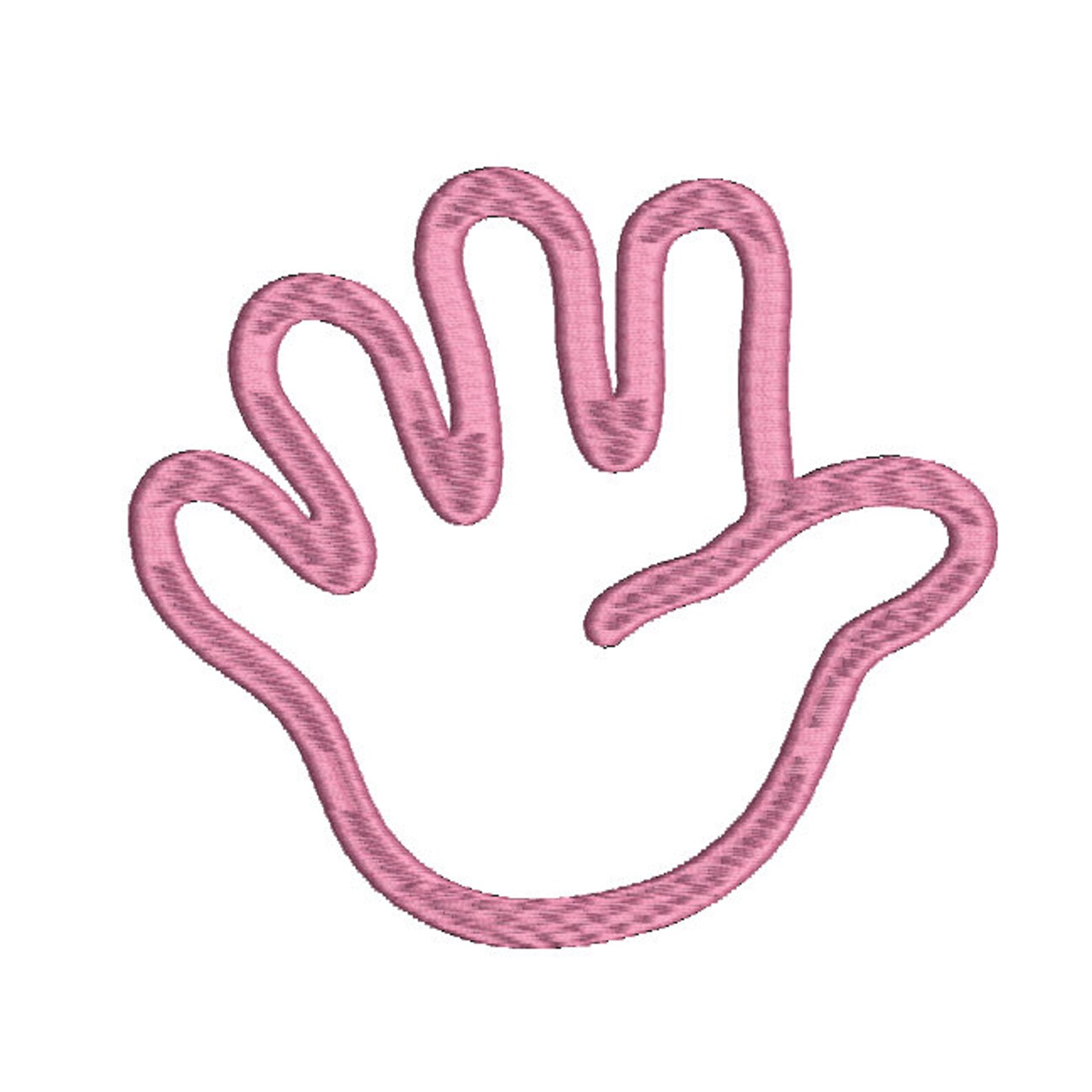 Hand Machine Embroidery Design High Five Number 1 Numbers - Etsy