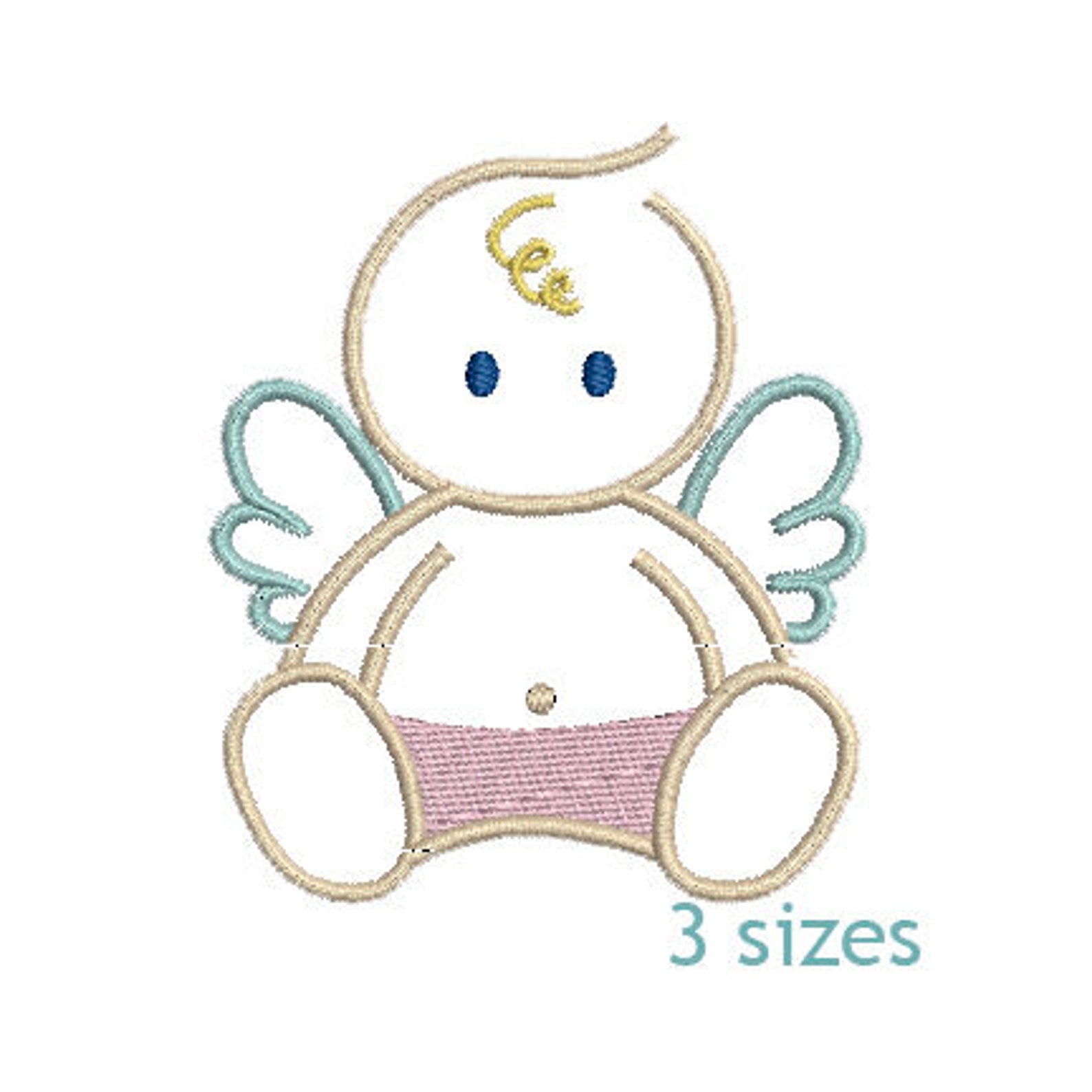 Baby Angel Machine Embroidery Design Angel Machine Embroidery - Etsy