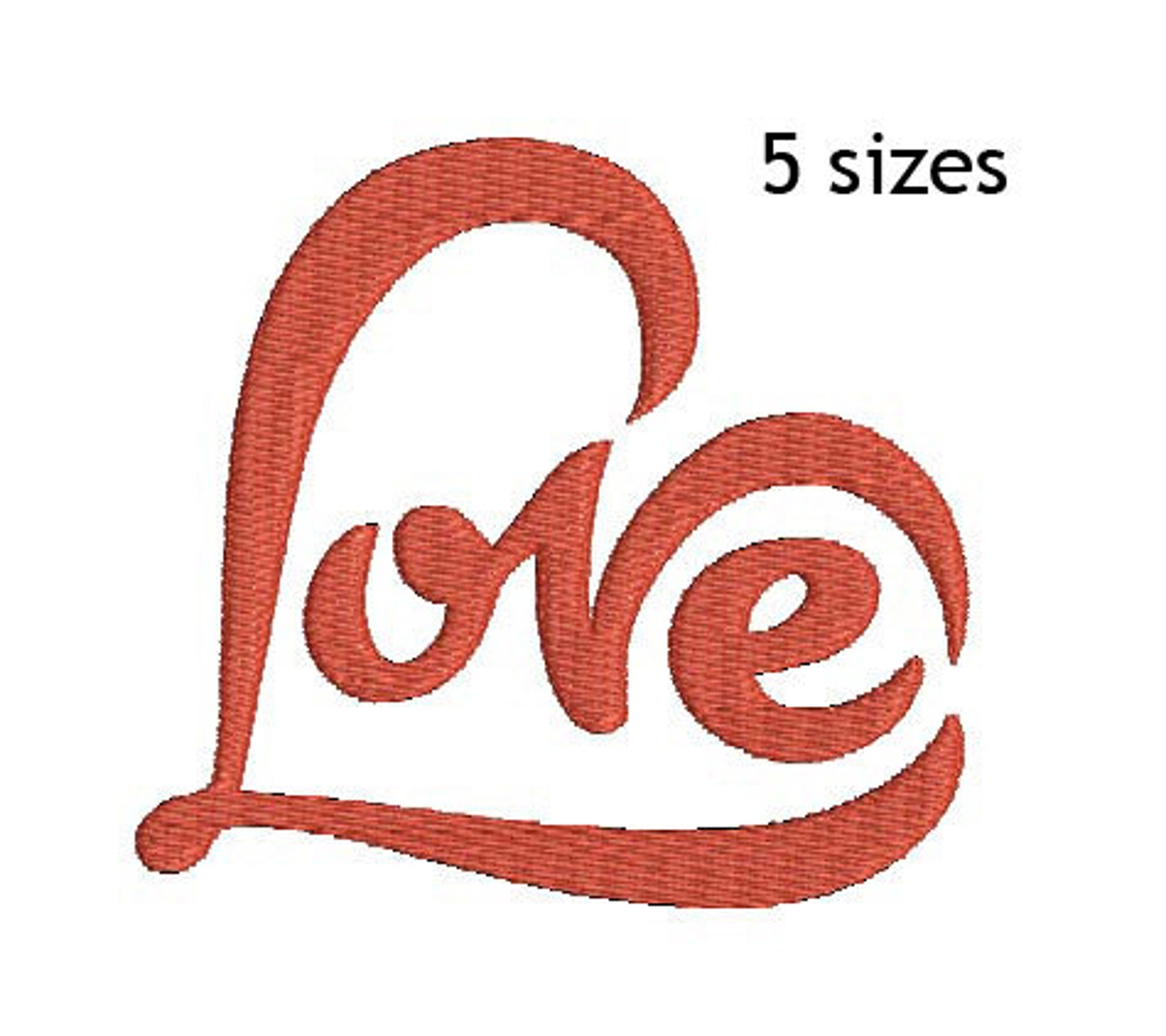Love Heart Machine Embroidery Design Love Text Heart Machine - Etsy