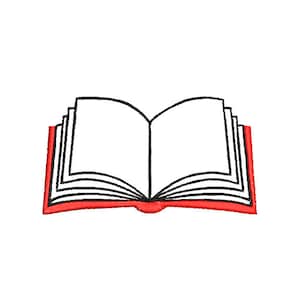 Open Book Machine Embroidery Design Book Design Reading - Etsy Canada