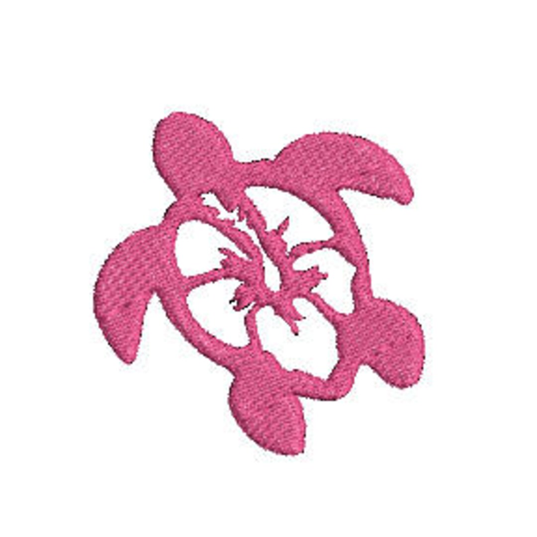 Tropical Flower Turtle Machine Embroidery Design, Hibiscus Machine ...