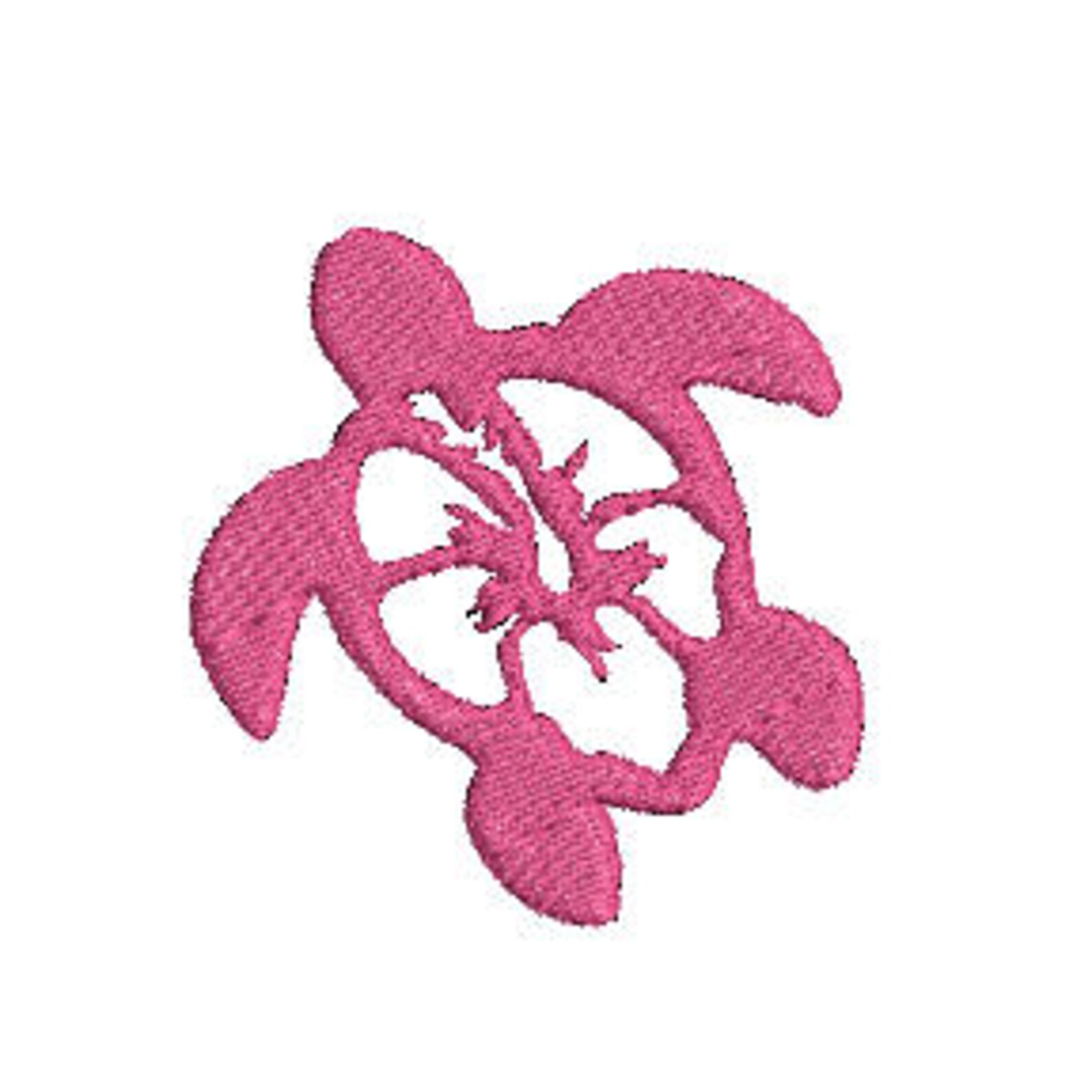 Tropical Flower Turtle Machine Embroidery Design Hibiscus - Etsy