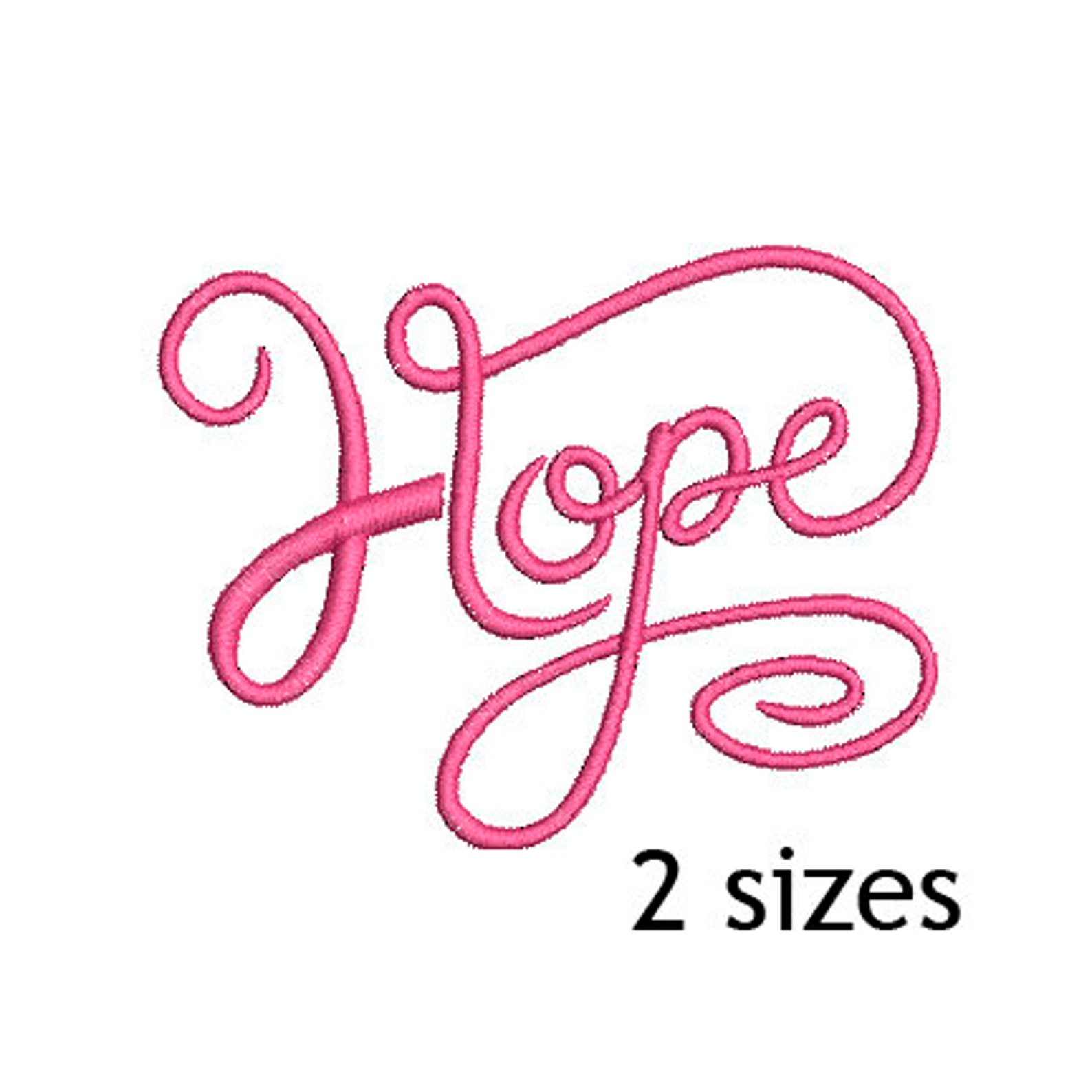 Hope Machine Embroidery Design in 2 Sizes Hope Design Hope - Etsy