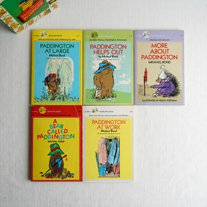 Vintage Box Set adventures of Paddington Bear Dell Yearling Slipcase ...