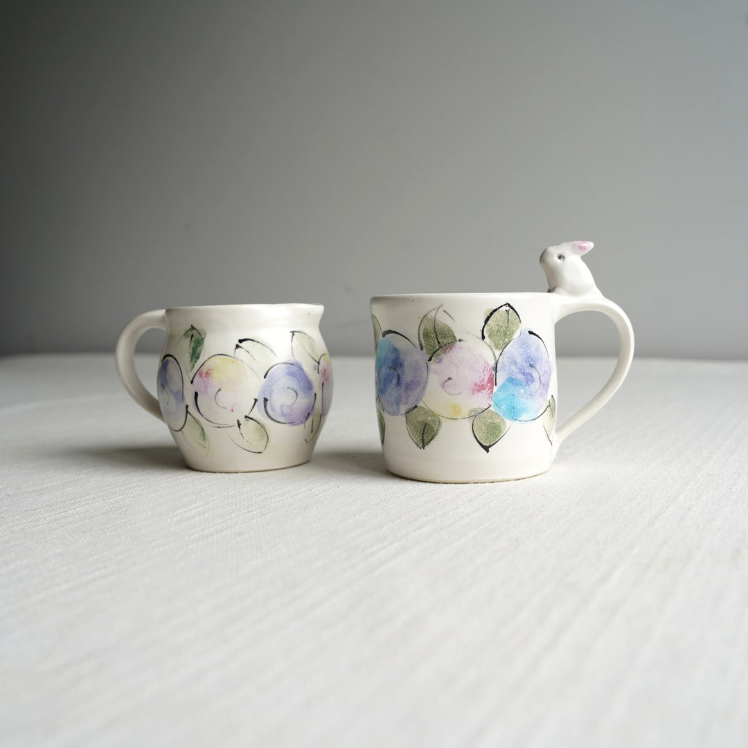 Retired Laura Burch Pottery Bunny Rabbit Demitasse Mug - Etsy