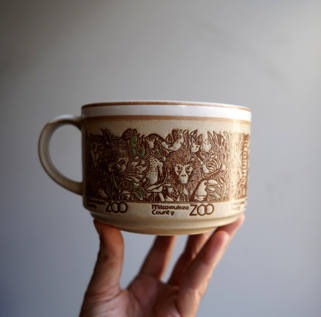 Vintage Otagiri Souvenir Zoo Embossed Mug - Etsy
