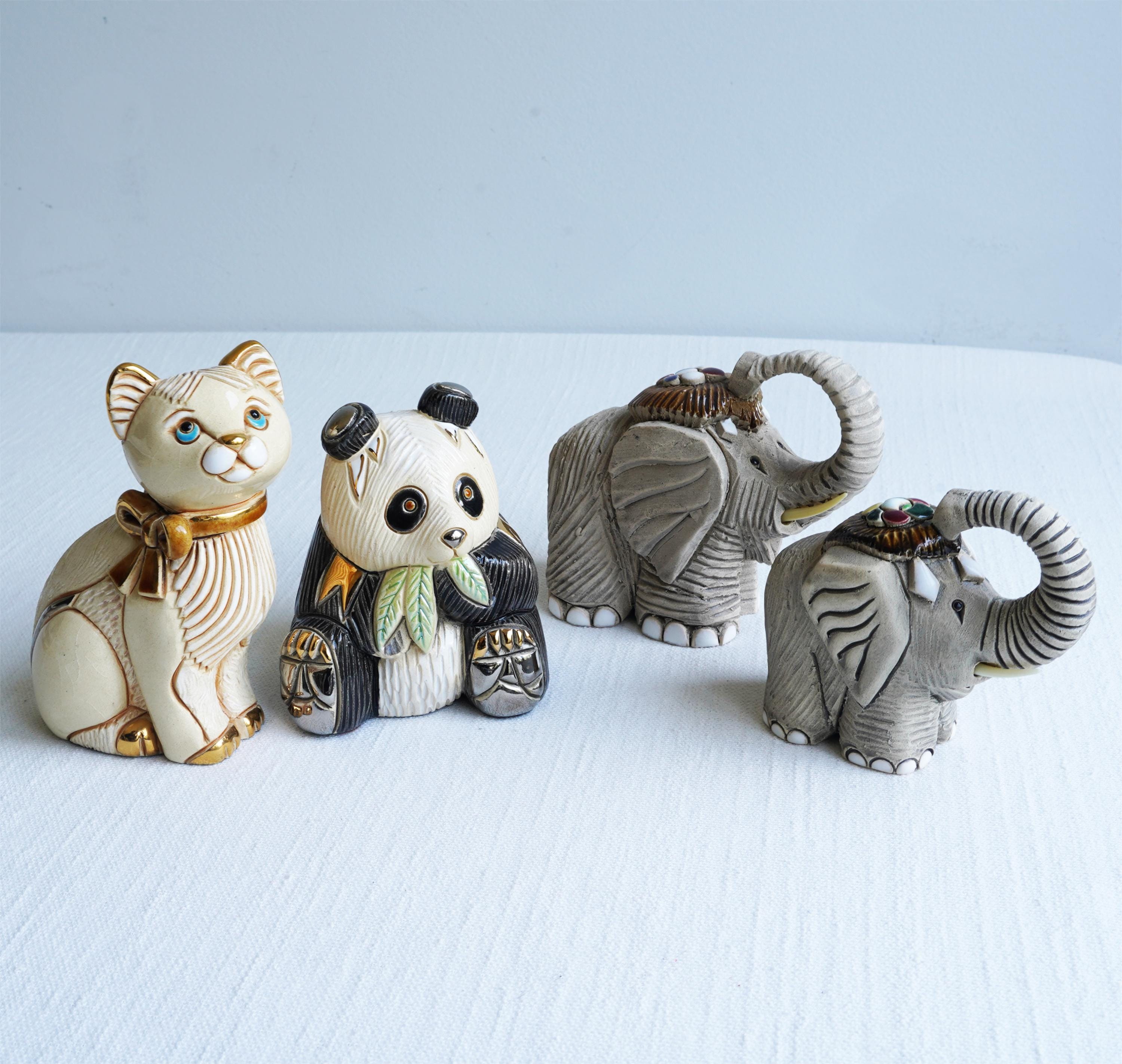 CHOICE: Artesania Rinconada - Gold De Rosa Panda | Cat | Pair Elephant ...