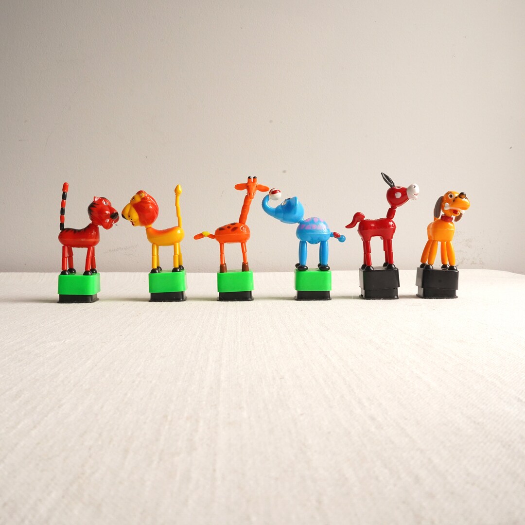 CHOICE: Pop-up Push Puppet Toy "circus Animal" British Patent Plastic ...