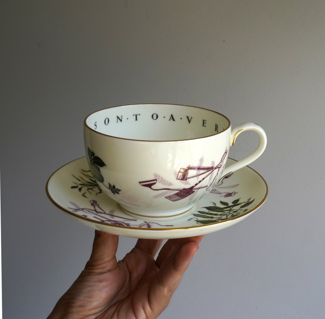 RARE English Jumbo Joke Cup Saucer Garden very Important Person by ...