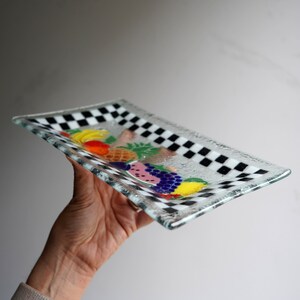 CHOICE: NOS Signed Peggy Karr Fused Glass Checker Fruit 9 X 6 - Etsy