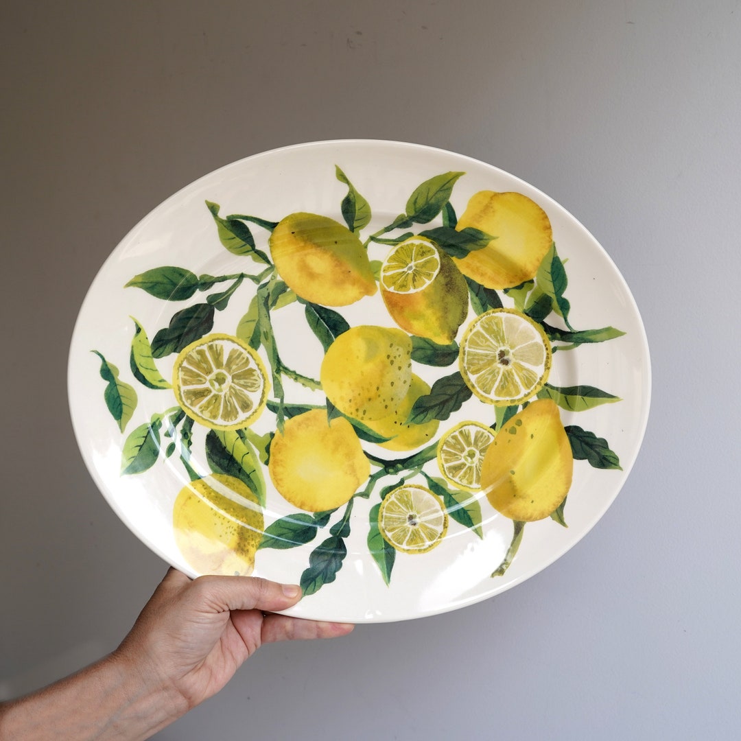 Emma Bridgewater vegetable Garden Lemons Platter Stoke-on-trent 14 X 12 ...