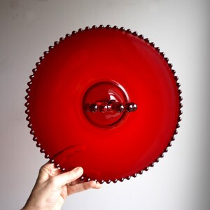 RARE Imperial Glass Candlewick Heart Regal Ruby Red Tray - Etsy