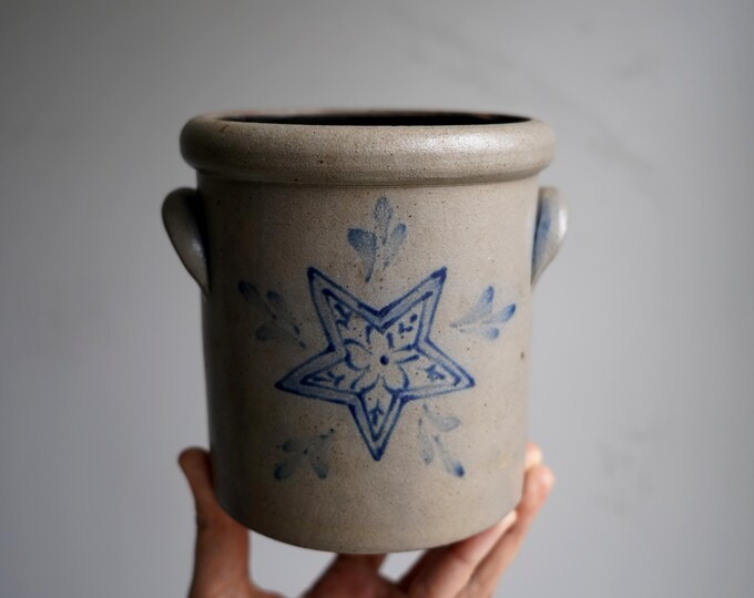 Rowe Pottery Works Salt Glazed Stoneware Crock Handmade in Wisconsin - Etsy