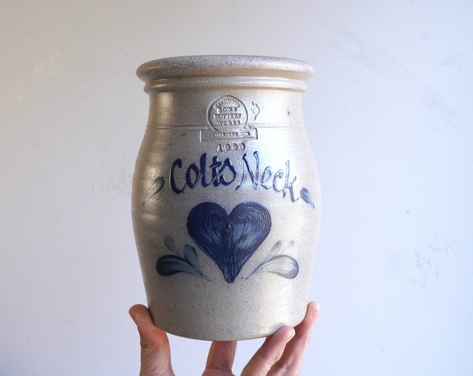 Rowe Pottery Works Salt Glazed Stoneware Crock Handmade in Wisconsin - Etsy