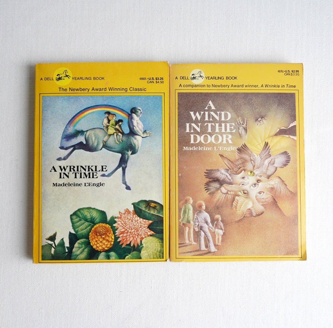 1973 Edition Pair (2) "a Wrinkle in Time + A Wind in the Door" by ...