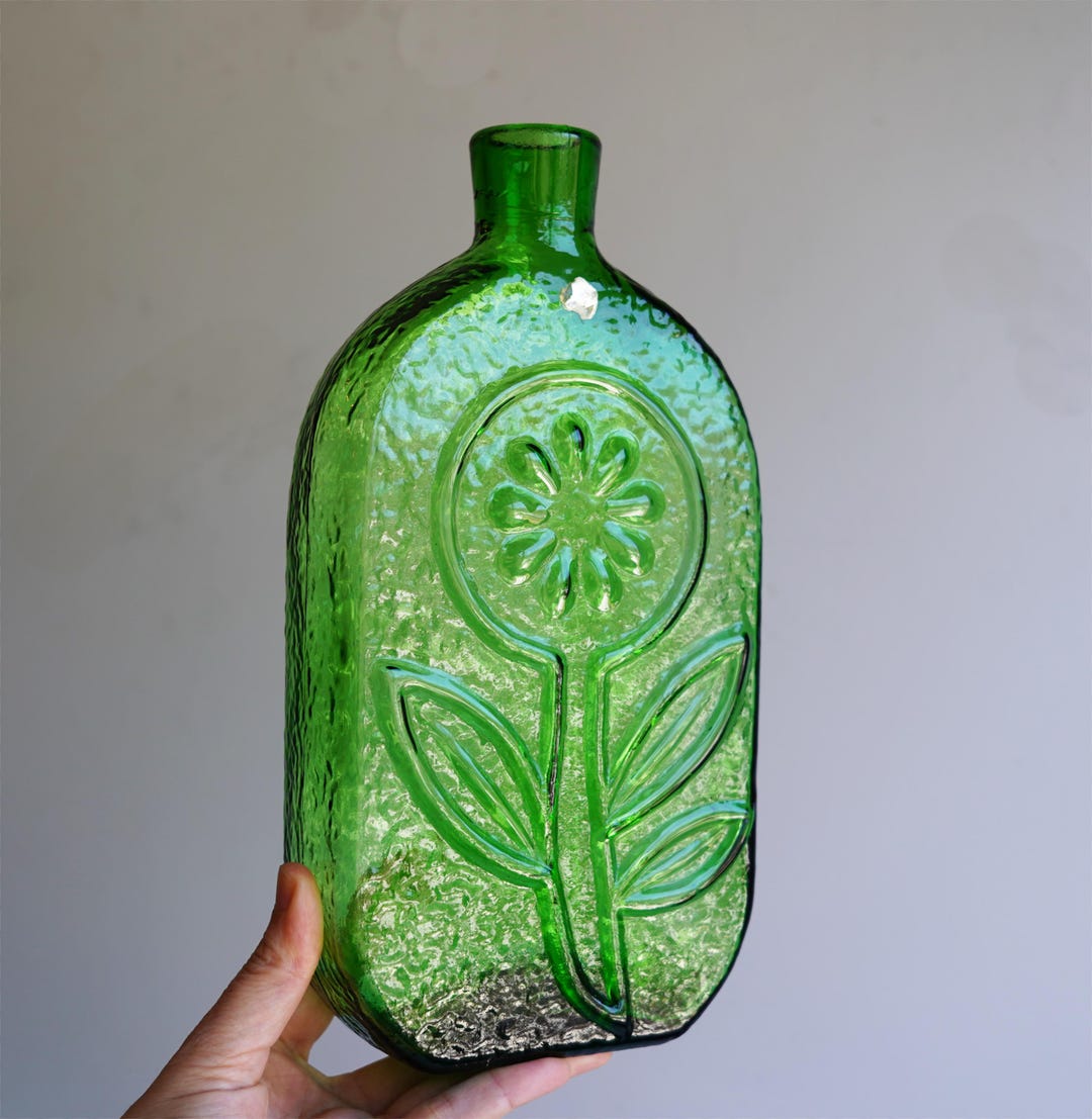 Vintage Wayne Husted Stelvia Empoli Glass Bottle 10 3/4" - Etsy