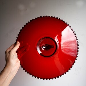 RARE Imperial Glass Candlewick Heart Regal Ruby Red Tray - Etsy