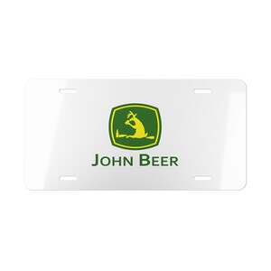 John Beer Funny 4 Variations License Plate - Vanity Custom Plate Tag ...