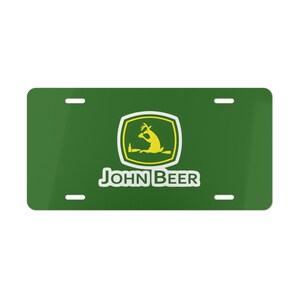 John Beer Funny 4 Variations License Plate - Vanity Custom Plate Tag ...