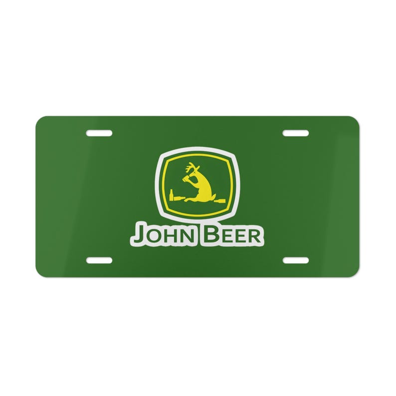 John Beer Funny 4 Variations License Plate - Vanity Custom Plate Tag ...