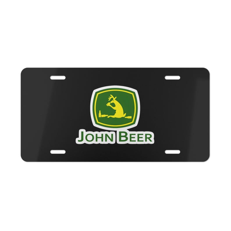 John Beer Funny 4 Variations License Plate - Vanity Custom Plate Tag ...