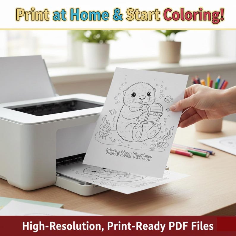 40+ Cute Marine Animals Coloring Pages Bundle - Printable Ocean ...