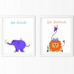 Safari Animals Nursery Art, Safari Nursery Animals Printable Art, Be ...