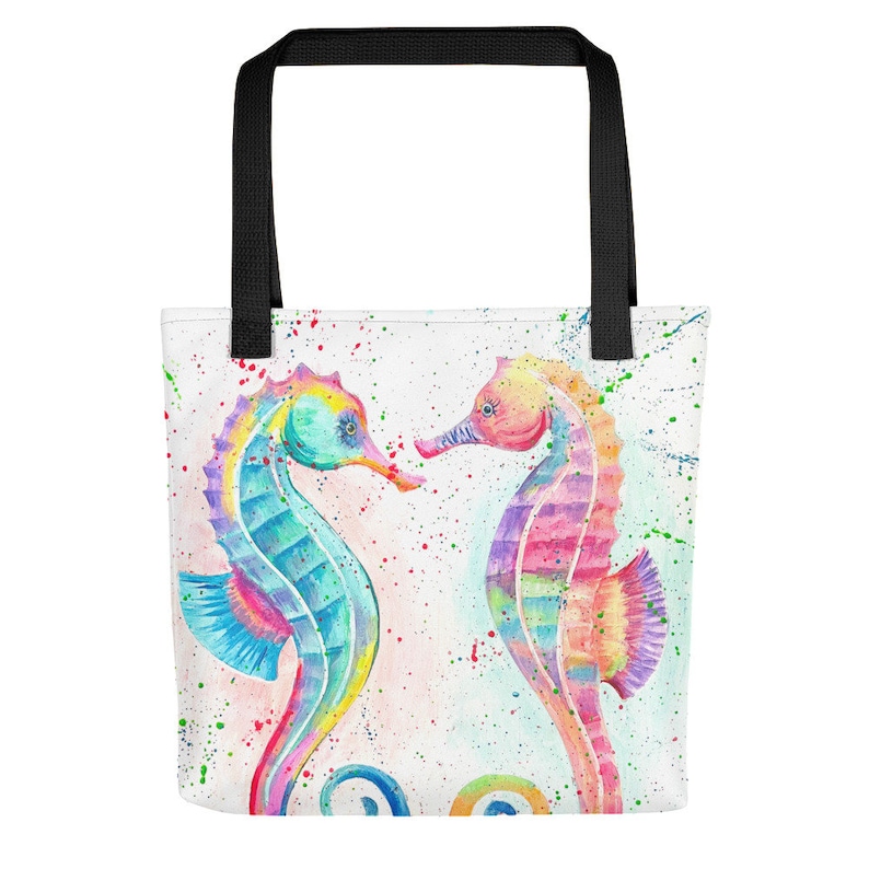 Seahorse Tote Bag Seahorse Bag Seahorse Gift Seahorse Beach - Etsy