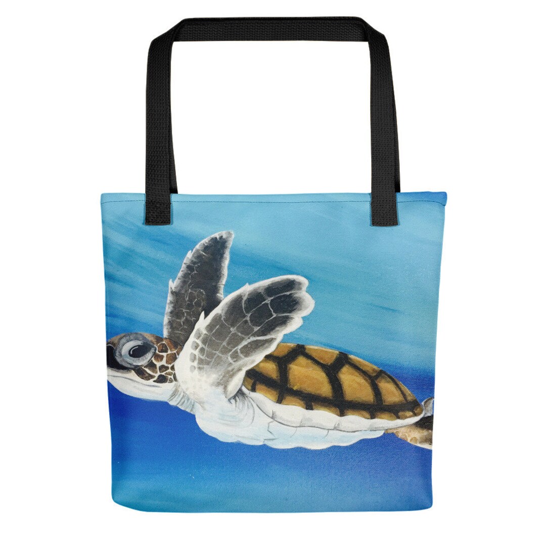 Sea Turtle Tote Bag, Turtle Market Bag, Ocean Tote Bag, Reusable Bag ...