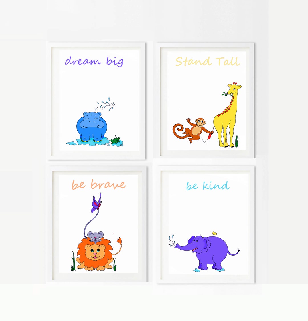 Safari Animals Nursery Art, Safari Nursery Animals Printable Art, Be ...
