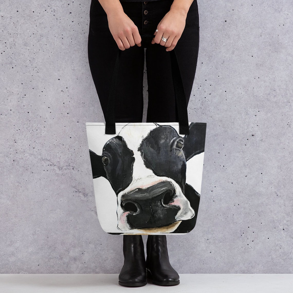 Cow Tote Cow Tote Bag Cow Bag Farm Animal Tote Bag Funny - Etsy