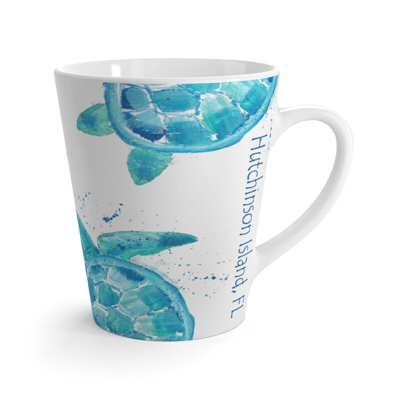 Sea Turtle Coffee Mug Cute Sea Turtle Gift Sea Turtle Tea Mug Blue Sea ...