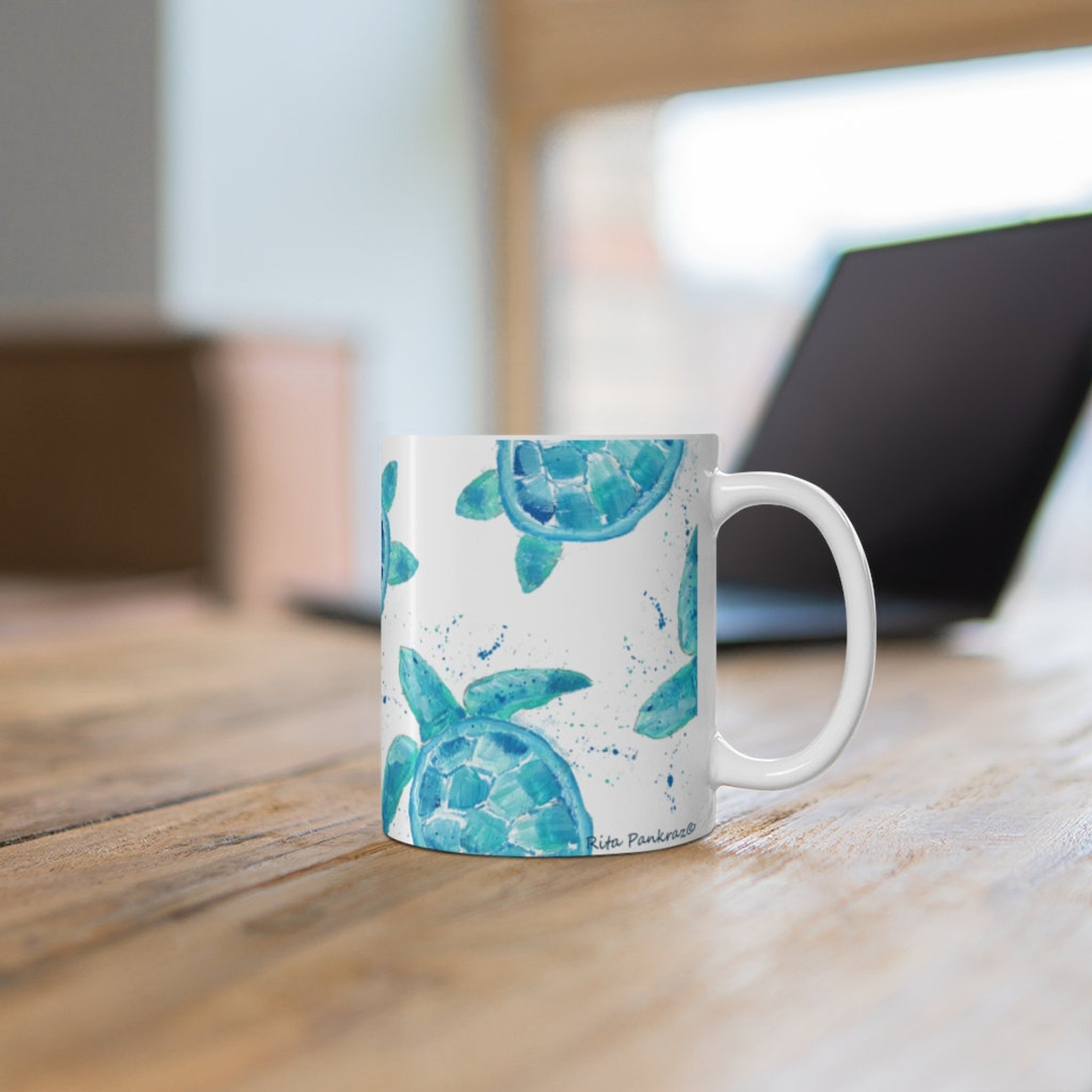 Sea Turtle Coffee Mug Cute Sea Turtle Gift Sea Turtle Tea - Etsy