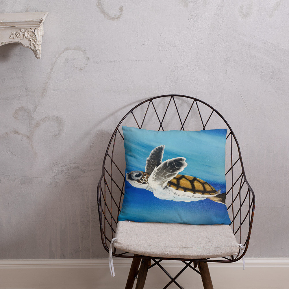 Sea Turtle Pillow Sea Turtle Art Sea Turtles Turtle Art | Etsy