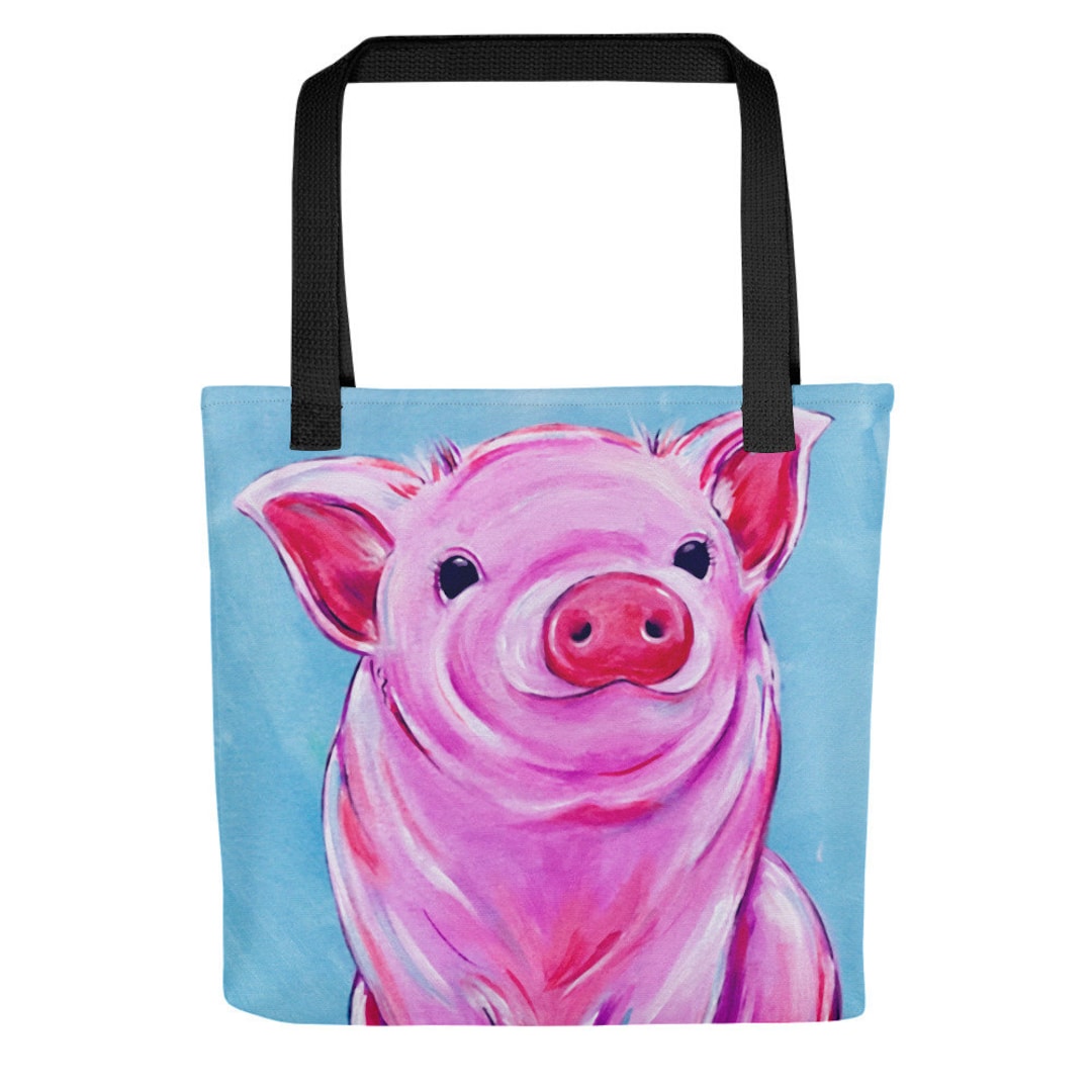 Pig Tote Bag, Pig Lover Bag, Gift for Pig Lover, Fun Pig Bag, Bag for ...