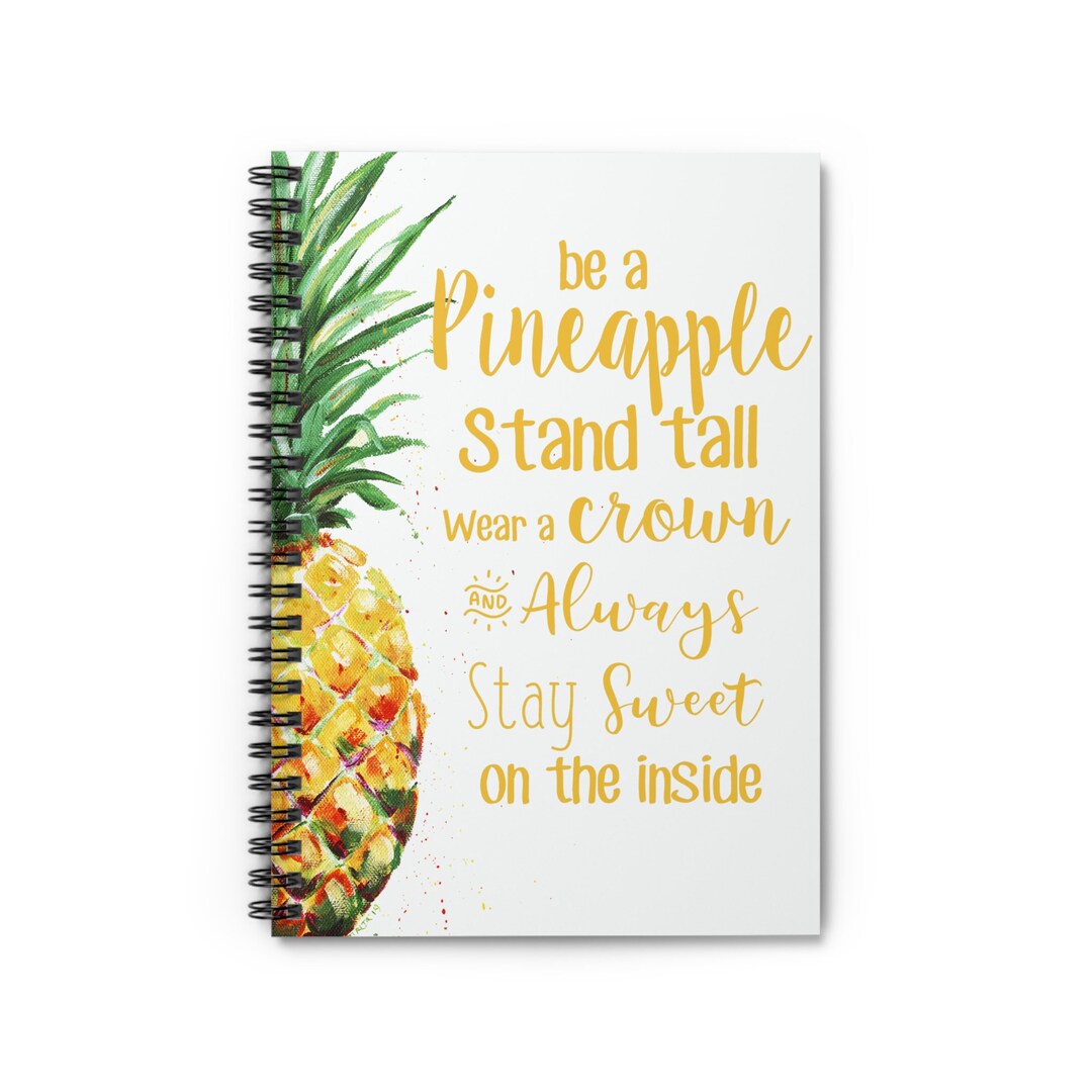 Pineapple Ruled Spiral Notebook, Functional Art, Creative Journal ...