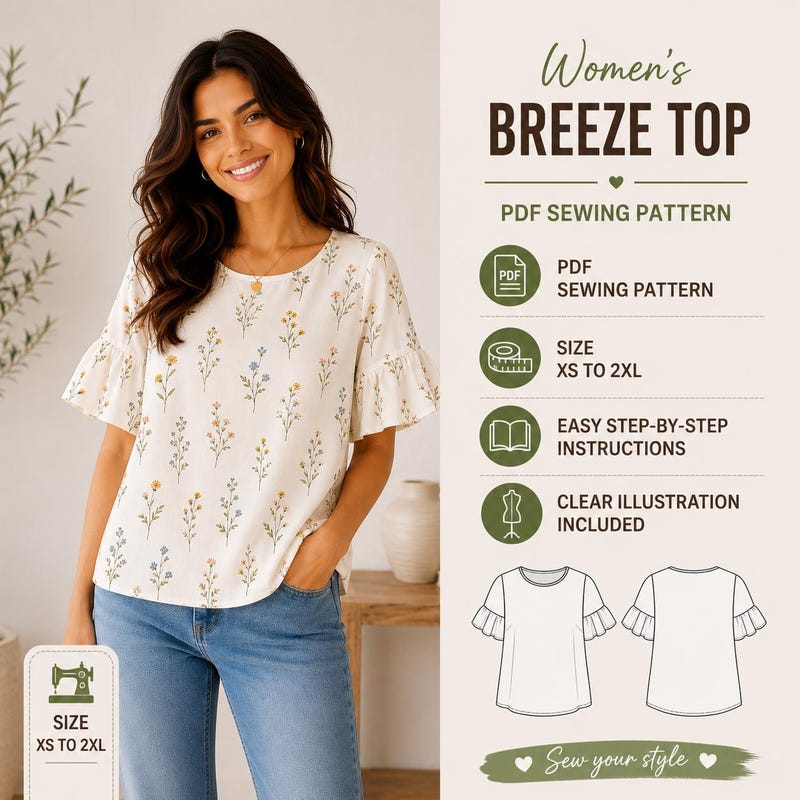Boho Blouse Paper Pattern - Etsy
