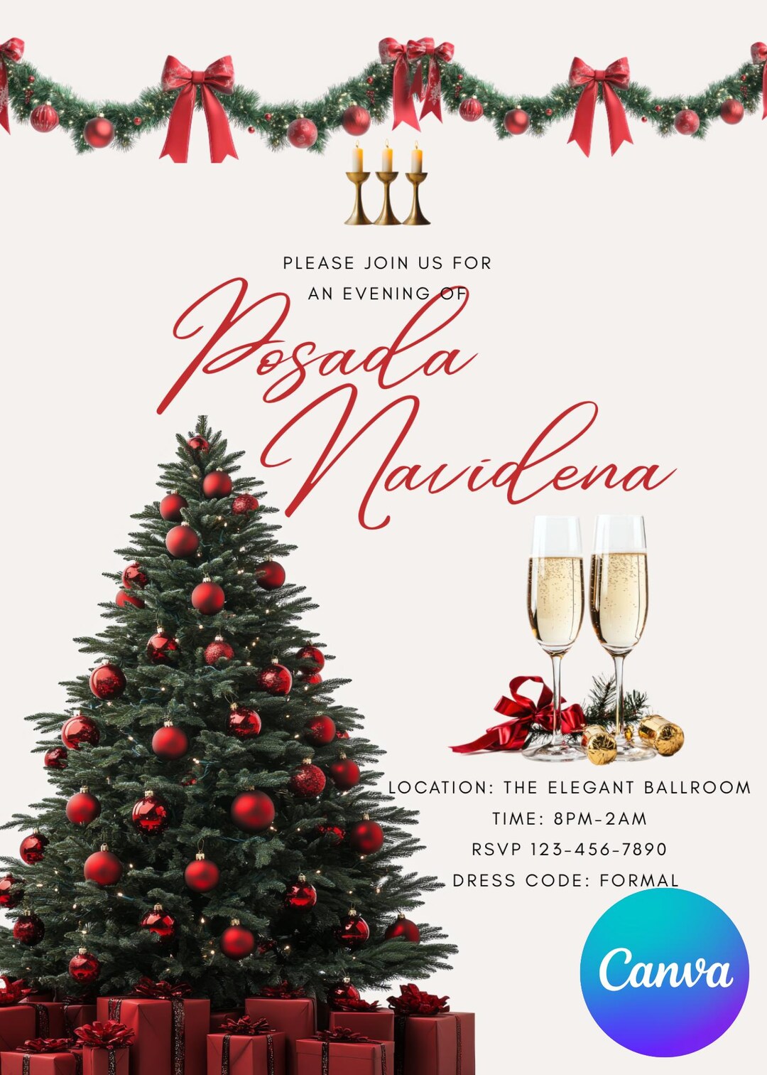 Posada Navideña Digital Invitation - Etsy