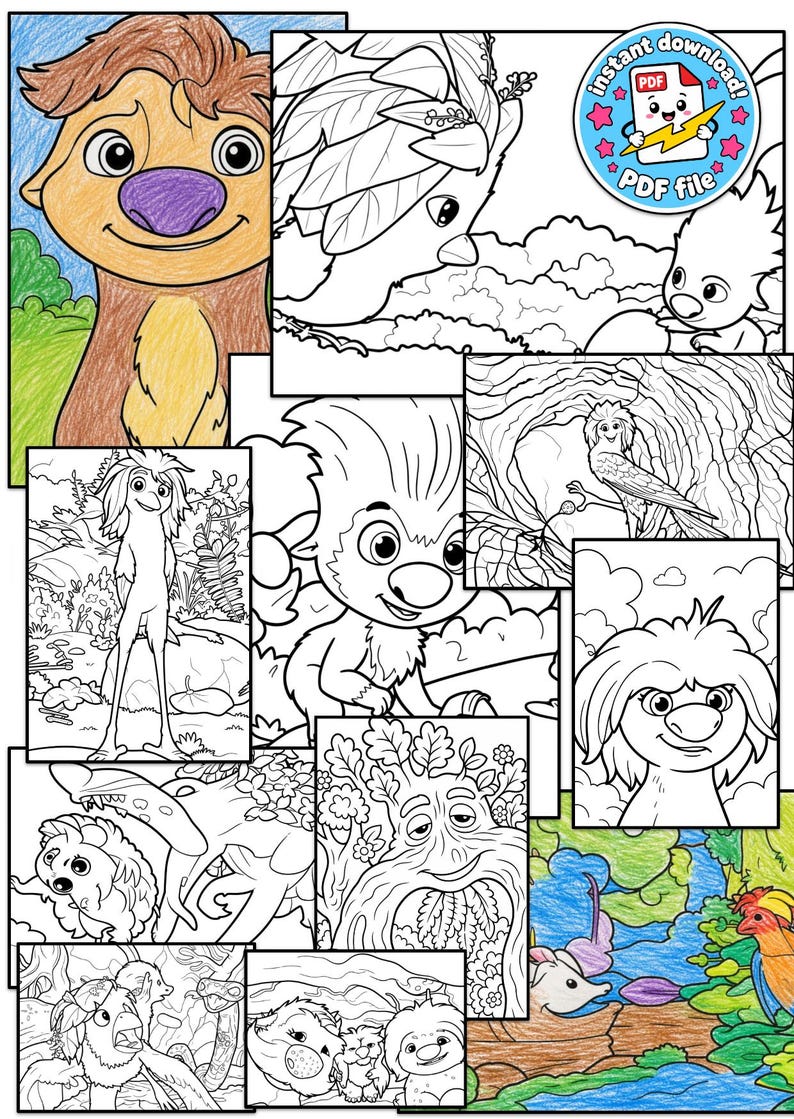 Swapped Movie Coloring Book, 60 Pages, Kids Activities, PDF (digital ...