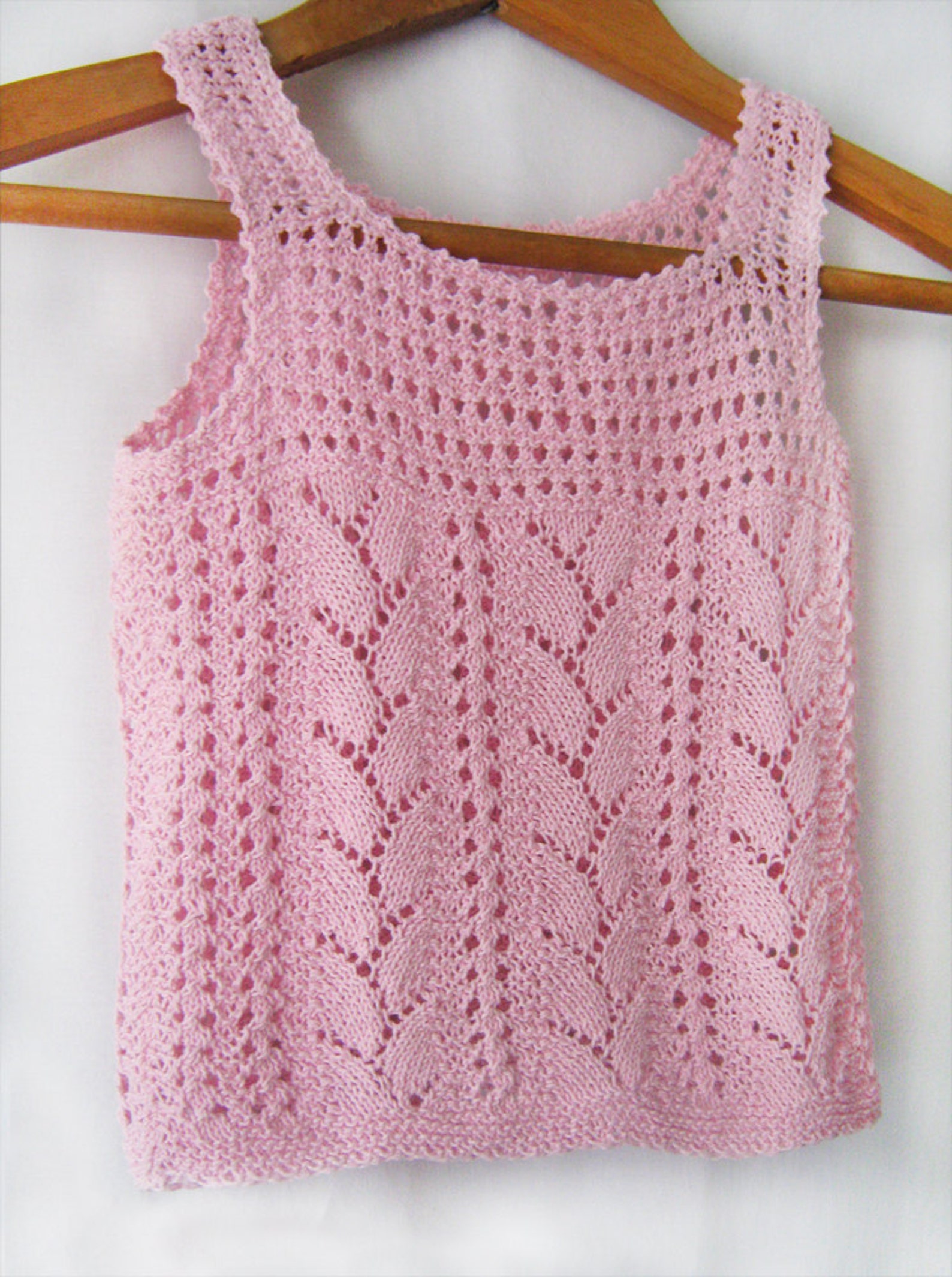 A Pink Butterfly-summer Hand Knitting Top for Girls - Etsy